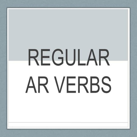 Tú forms regular verbs notes | PPTX