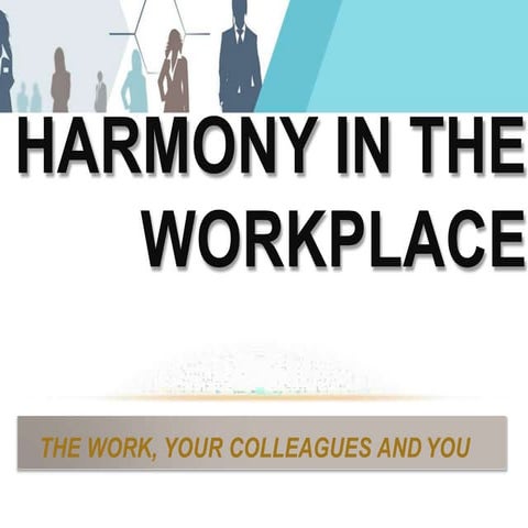 Harmony at Workplace, Human Values and Business Ethics | PPTX