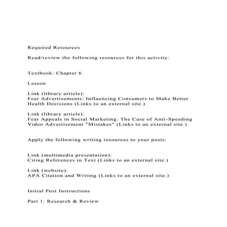 Required ResourcesReadreview the following resources fo.docx