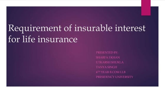 Law of insurance | PPT