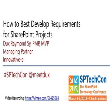 How to Best Gather Requirements for SharePoint Projects | PDF