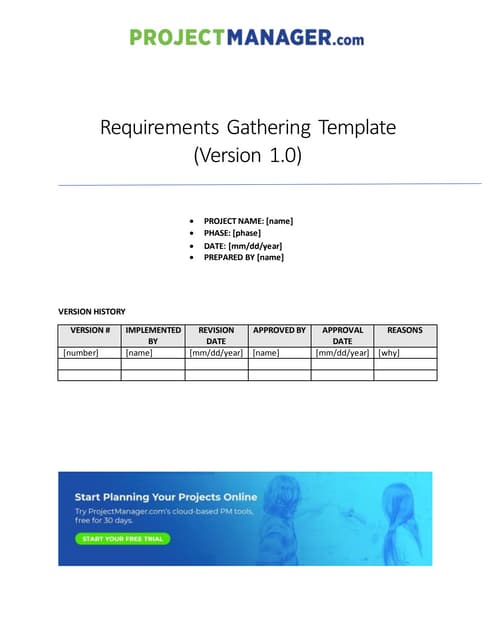 Project status report template v2.0 | DOCX