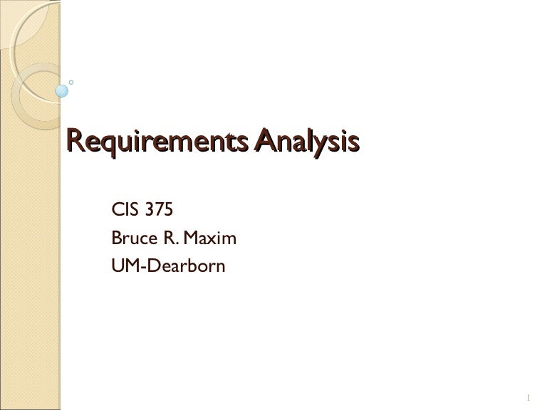 Requirements Analysis