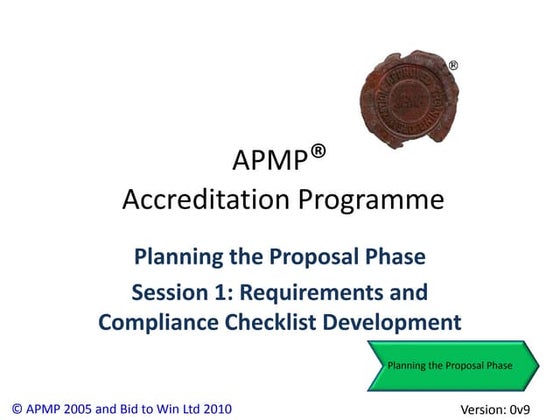 APMP Foundation Certification Training - Qualifying the right ...