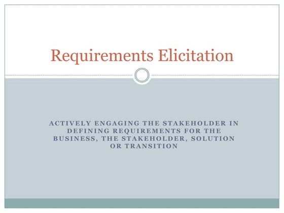 Software Requirement Elicitation Techniques http://www.imran.xyz