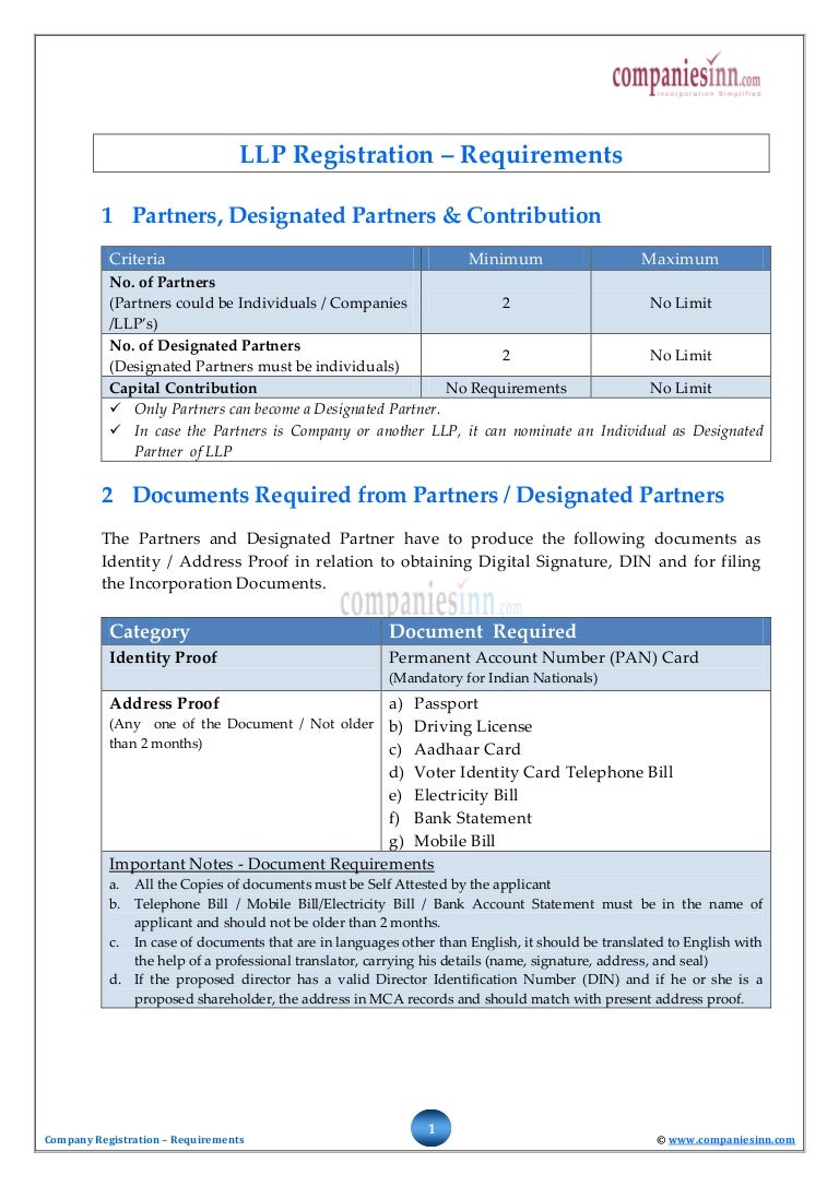 Requirements For LLP Registration requirements-for-llp-registration