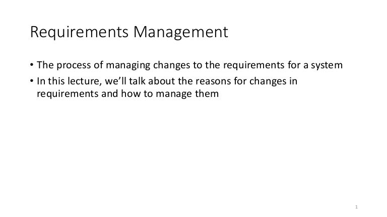 Requirements Management