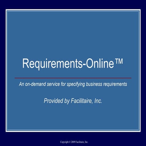 Requirements-Online Introduction | PPT