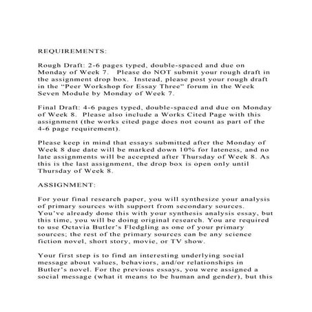 REQUIREMENTSRough Draft 2-6 pages typed, double-spaced and.docx