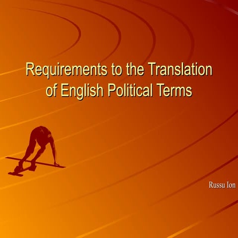 Requirements to the translation of english political terms | PPT