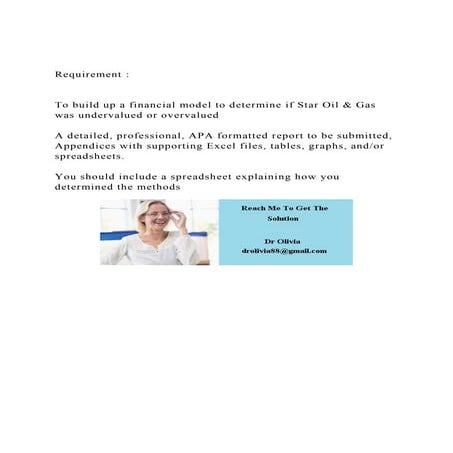 Requirement：To build up a financial model to determine if .docx