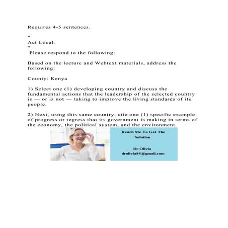 Requires 4-5 sentences. Act Local. Please respond to th.docx