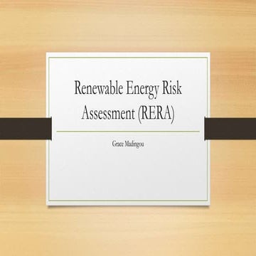 Renewable Energy Risk Assessment | PPTX