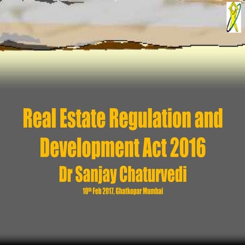 Licensing for Real Estate Agents under RERA in India | PPTX
