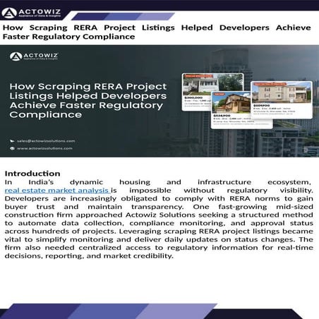 Faster Compliance via Scraping RERA Project Listings | PPTX