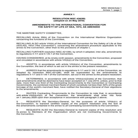 Res.msc.436(99) solas amendments-Amendments to Chapters II-1, IV and Appendix of SOLAS as ...