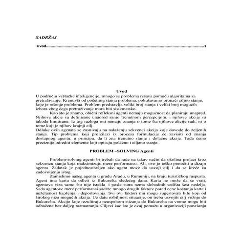 Resavanje problema pretrazivanjem | DOC