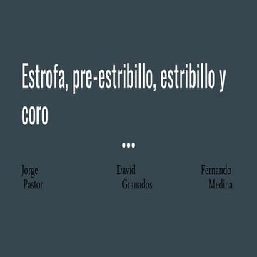 Presentación estrofa y estribillo. | PPT