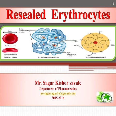 Resealed erythrocytes | PPTX