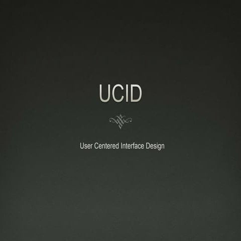 UCID Initial Research | PPT