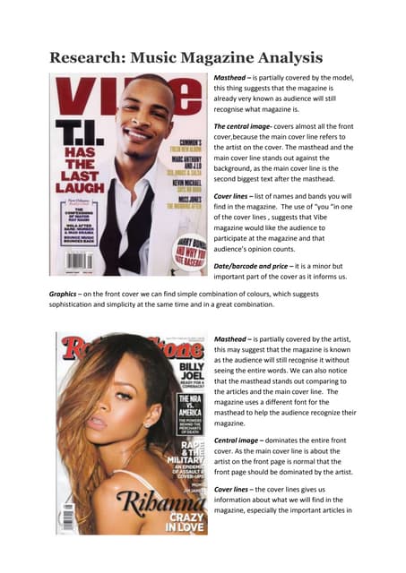 Magazine cover analysis | DOCX