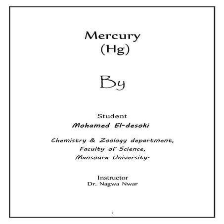 Uses Of Mercury Hg Pdf
