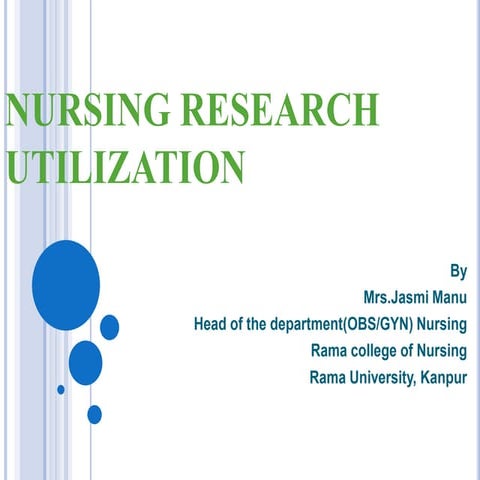 Research Utilization Ppt