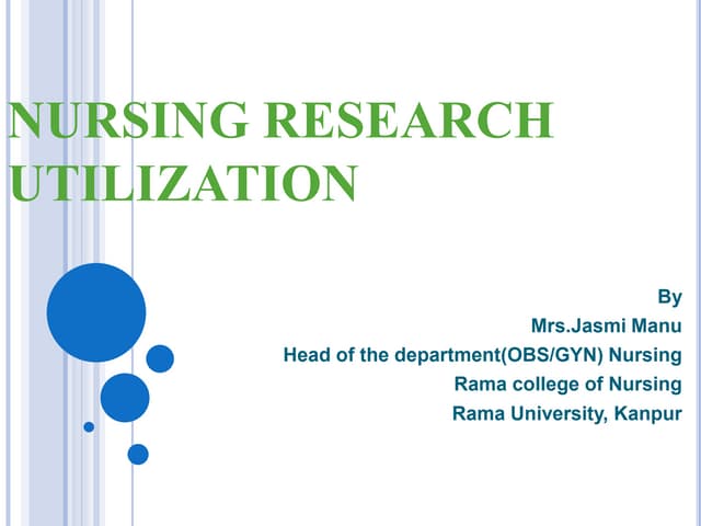 Research Utilization Ppt