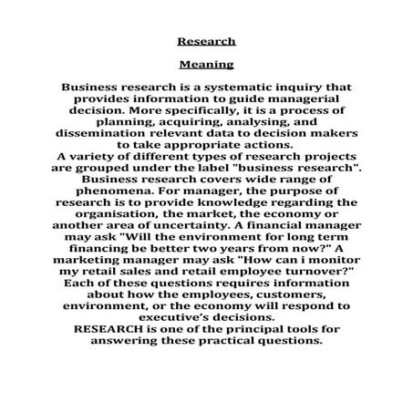 Research: Meaning, Definition and 11 types | DOCX