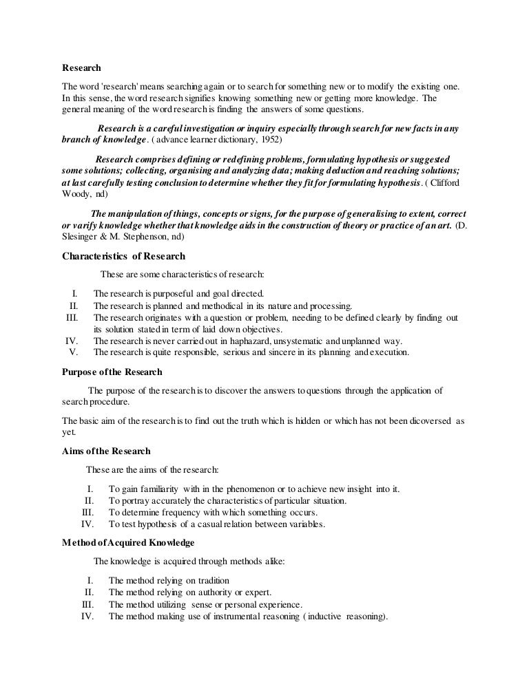 Introduction of Research