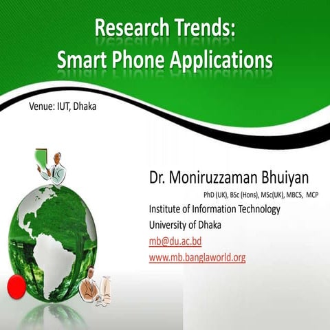Research Trends: Smart Phone Applications Development, | PPTX