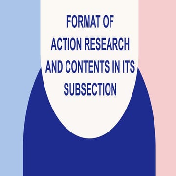 Writing Action Research (Context and Rationale) | PPTX