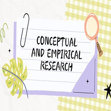 Conceptual & Empirical Research (Research Method) | PDF