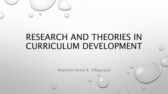 Theories Curriculum Development | PDF