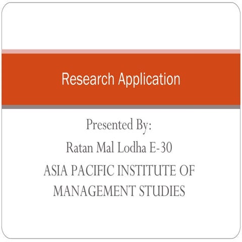 research application | PPT
