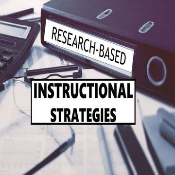 Research Based Instructional Strategies Pptx