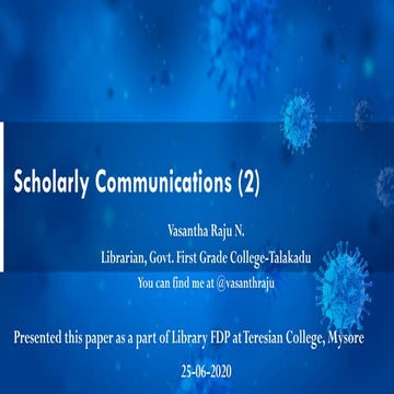 Scholarly Communications 2 Pdf