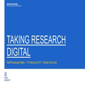 Taking research digital | PPT