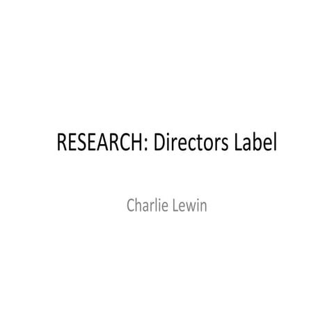 Research- Directors label powerpoint | PPT