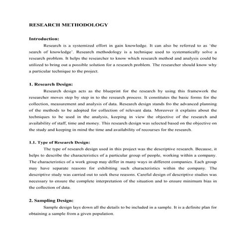 Research methodology | PDF