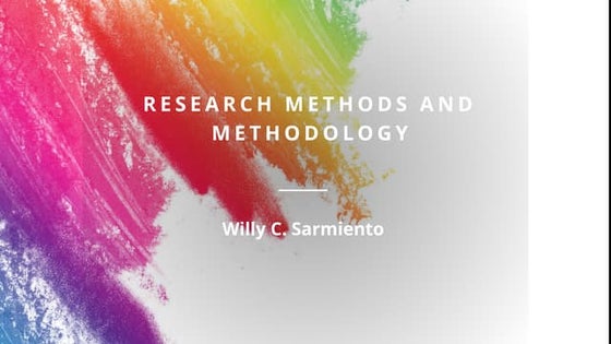 PRESENTING RESEARCH METHODOLOGY POWERPOINT PRESENTATION | PPTX | Education
