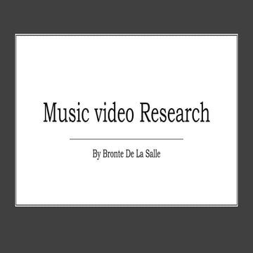 Music video analysis part 1 | PPTX
