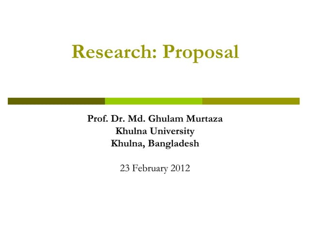 Steps of Writing a Research Proposal | PPTX