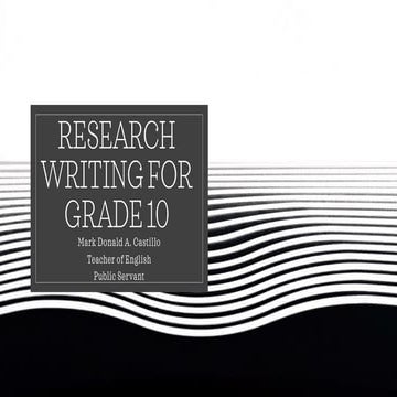 Research Writing for grade 10. manghinhs | PDF