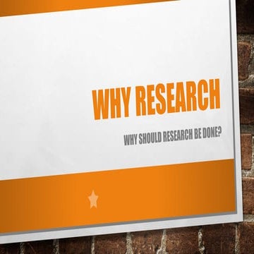 Why Research | PPT