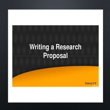Research proposal | PPT