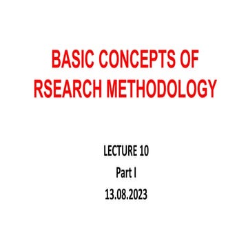 Research concepts for basic understanding | PPT