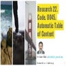 Research 22. Code 0045. Automatic Table of content | PPTX