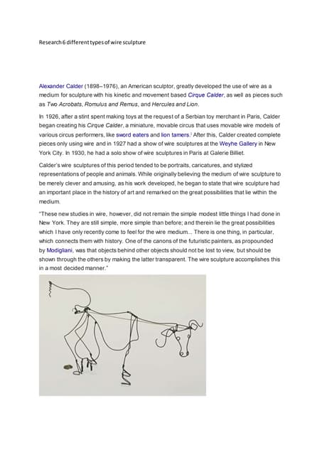 Wire Sculpture Artist | PPT