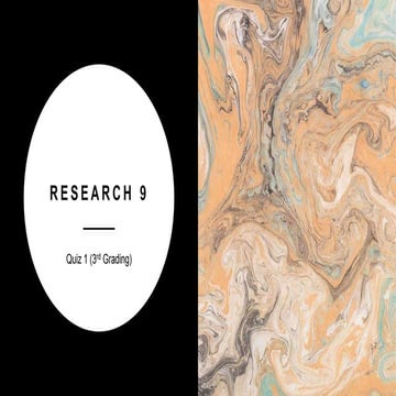 Research 9 Quiz 1 3rd grading.pptx a topic for grade 9. quiz for science and engineering ...